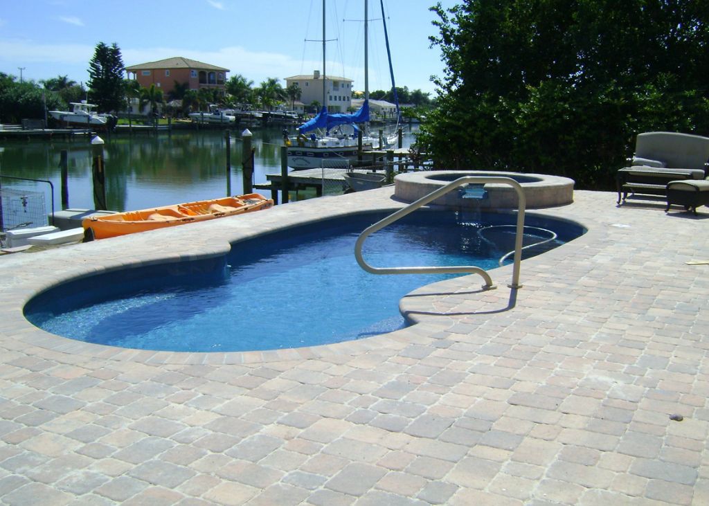 Heritage Custom Pools | Blue Hawaiian Fiberglass Pools Freeform Shaped ...