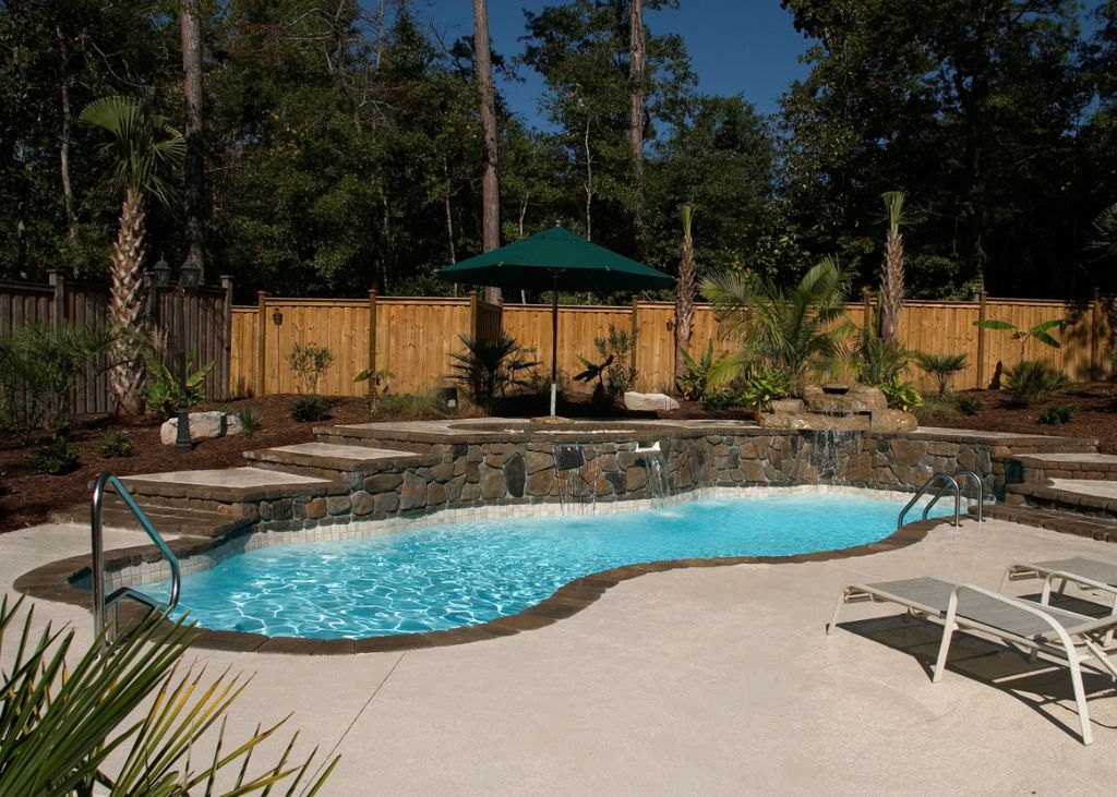 Heritage Custom Pools | Blue Hawaiian Fiberglass Pools Natural Shaped ...
