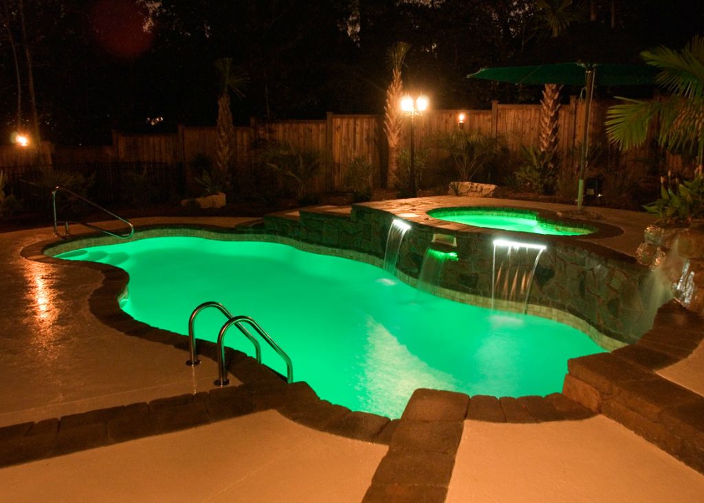 Heritage Custom Pools | Blue Hawaiian Fiberglass Pools Natural Shaped ...