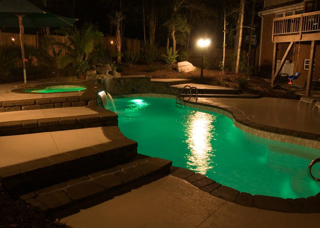 Heritage Custom Pools | Blue Hawaiian Fiberglass Pools Natural Shaped ...