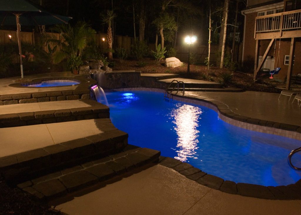 Heritage Custom Pools | Blue Hawaiian Fiberglass Pools Natural Shaped ...