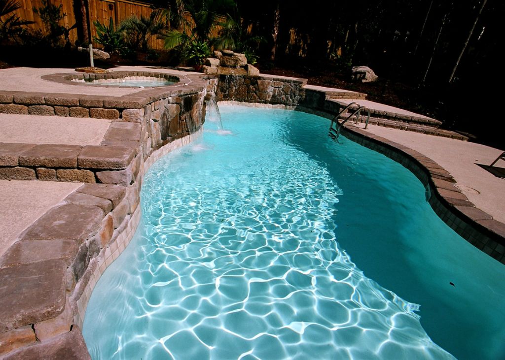 Heritage Custom Pools | Blue Hawaiian Fiberglass Pools Natural Shaped ...
