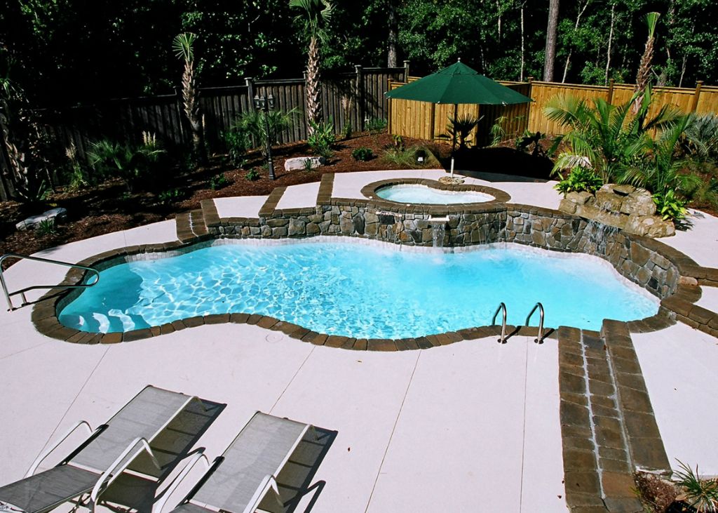 Heritage Custom Pools | Blue Hawaiian Fiberglass Pools Natural Shaped ...