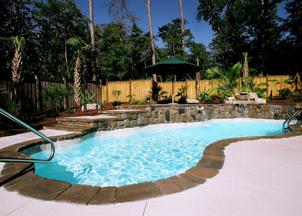 Heritage Custom Pools | Blue Hawaiian Fiberglass Pools Natural Shaped ...
